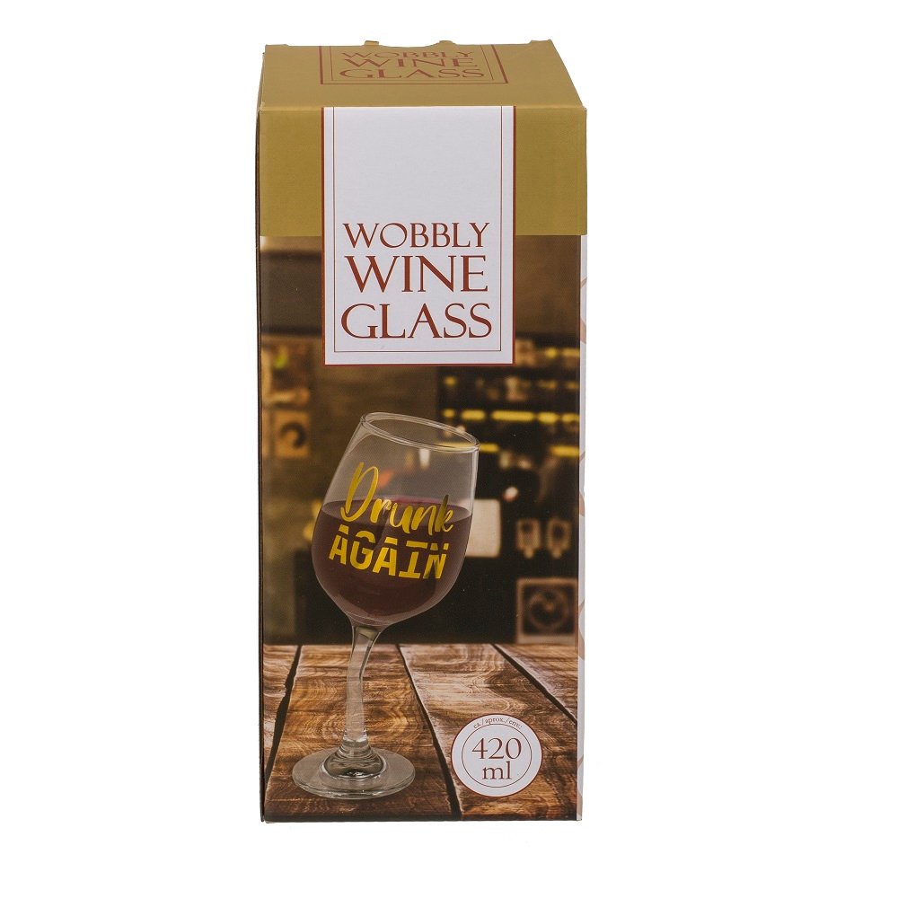 Наклонена чаша за вино Wobbly wine glass II, 420мл - Portmoneta.bg
